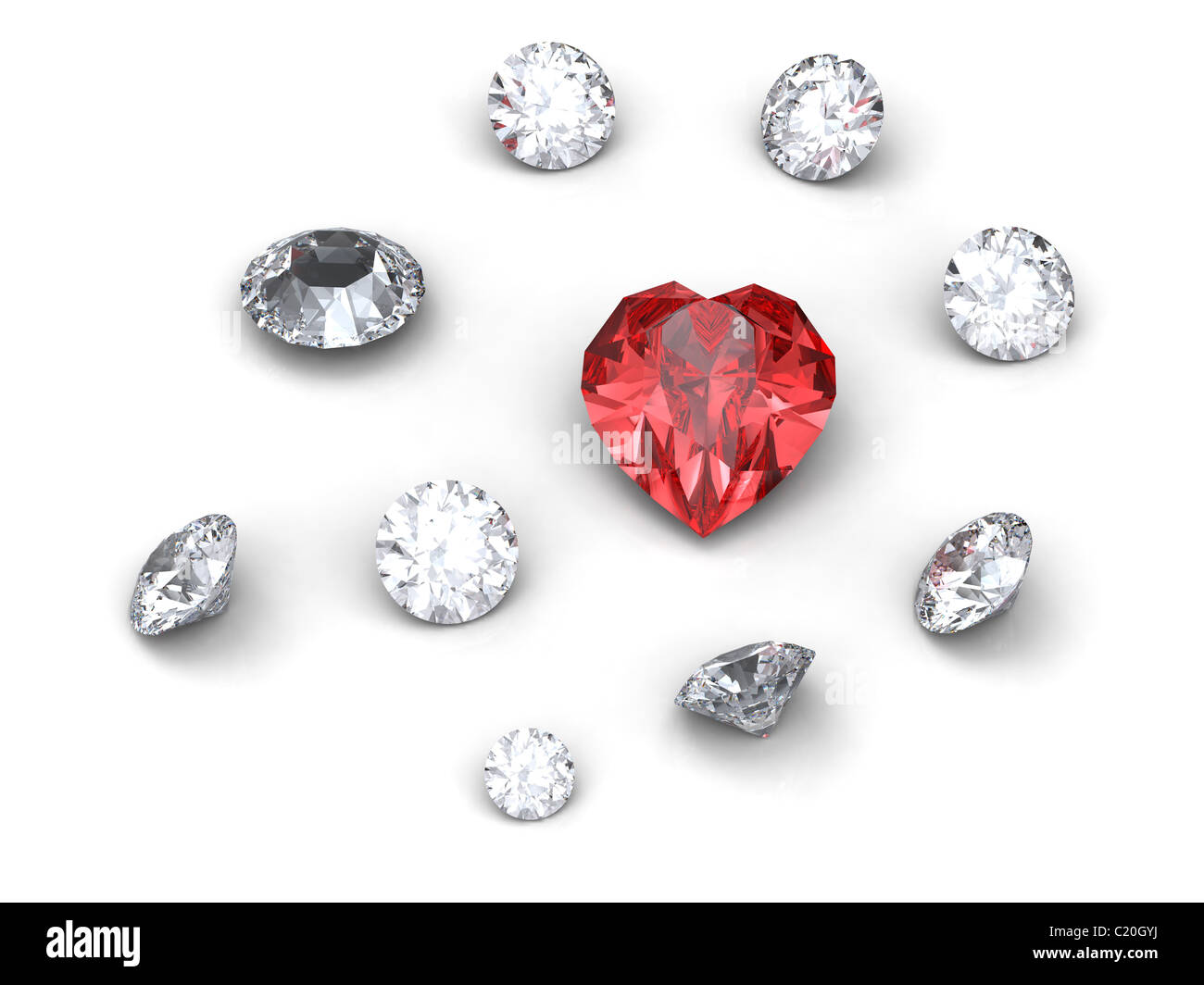 Diamond heart hi-res stock photography and images - Alamy