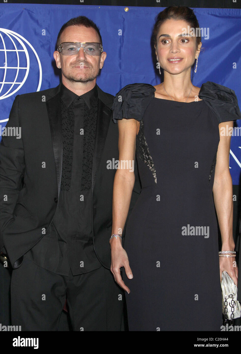 Bono and Queen Rania of Jordan at the 2009 Appeal of Conscience ...