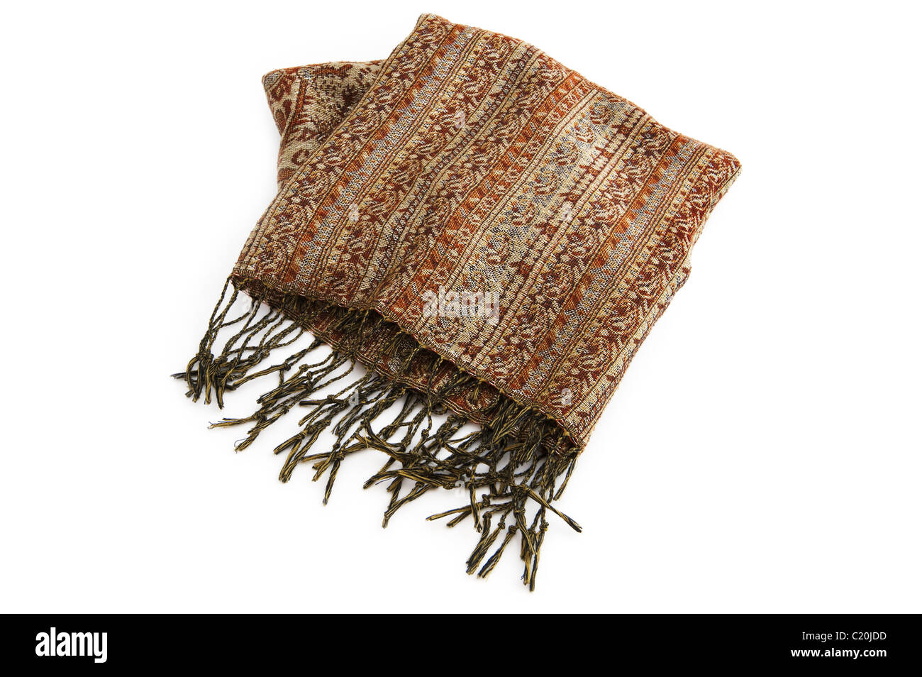 object on white - Scarf close up Stock Photo - Alamy