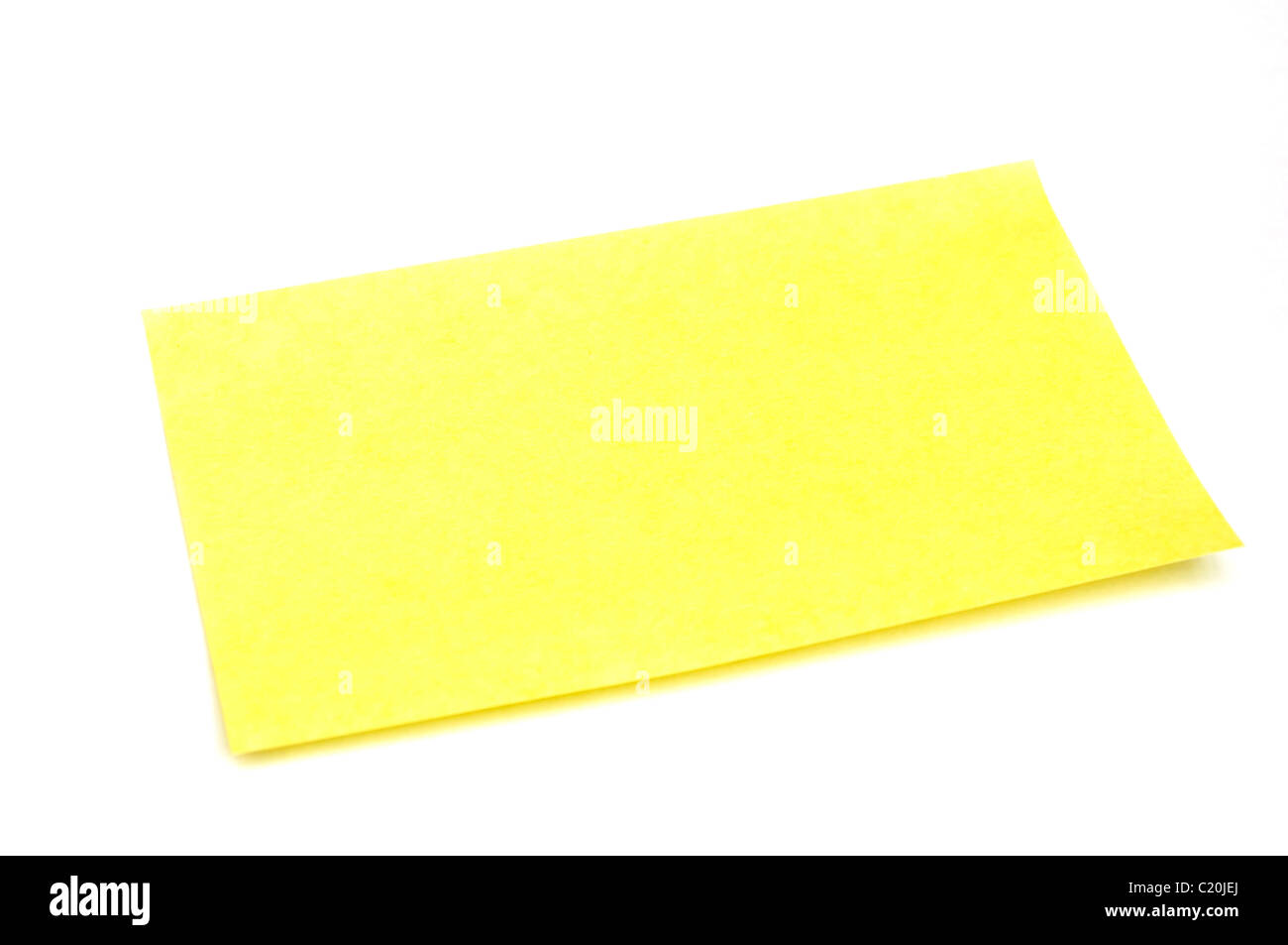 Yellow sticky note isolated on white background with clipping path ...