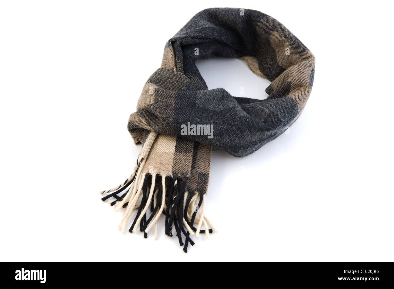 Object on white scarf Cut Out Stock Images & Pictures - Alamy