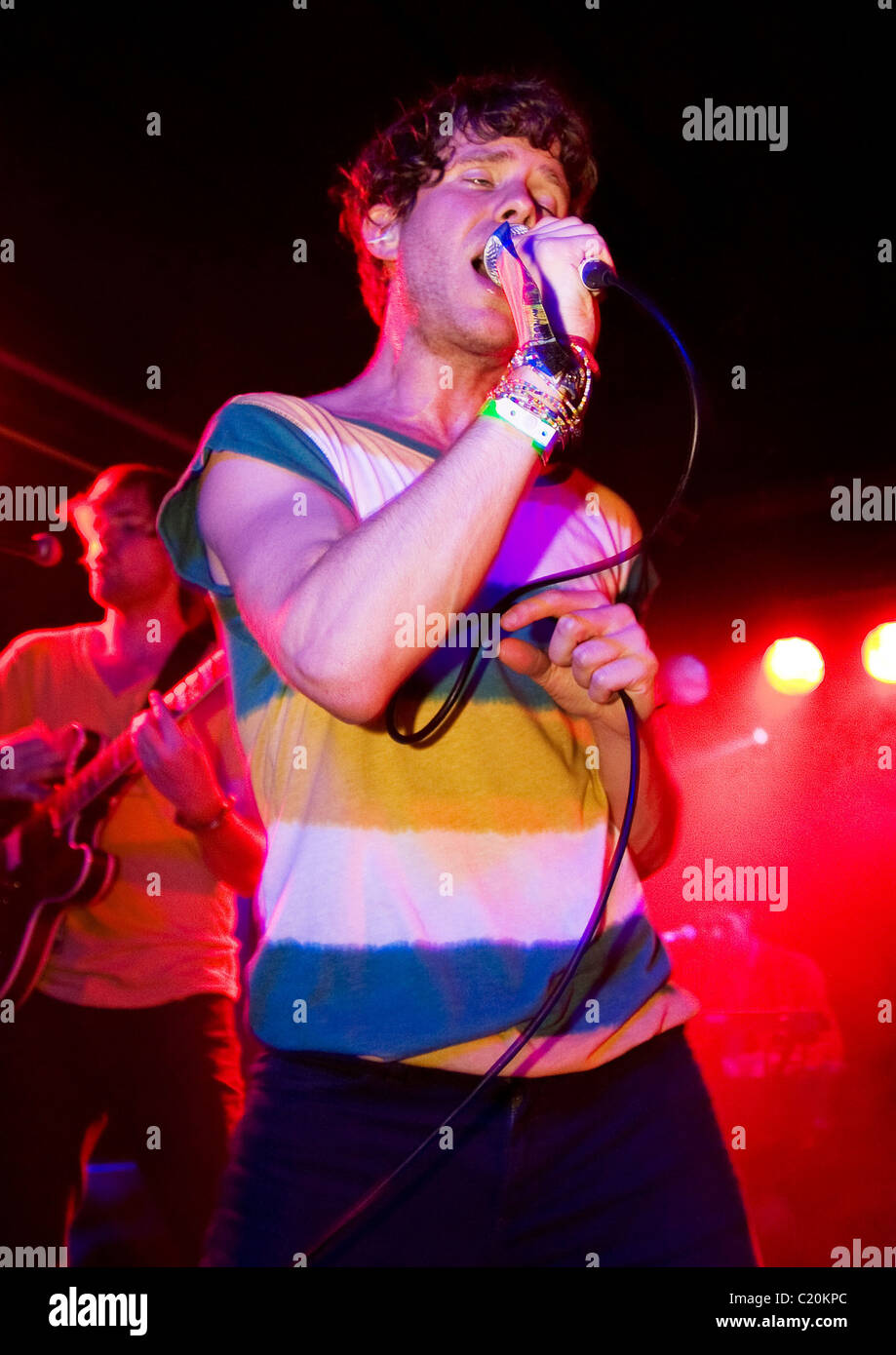 Benjamin Grubin of Hockey performing at Liverpool O2 Academy on their ...