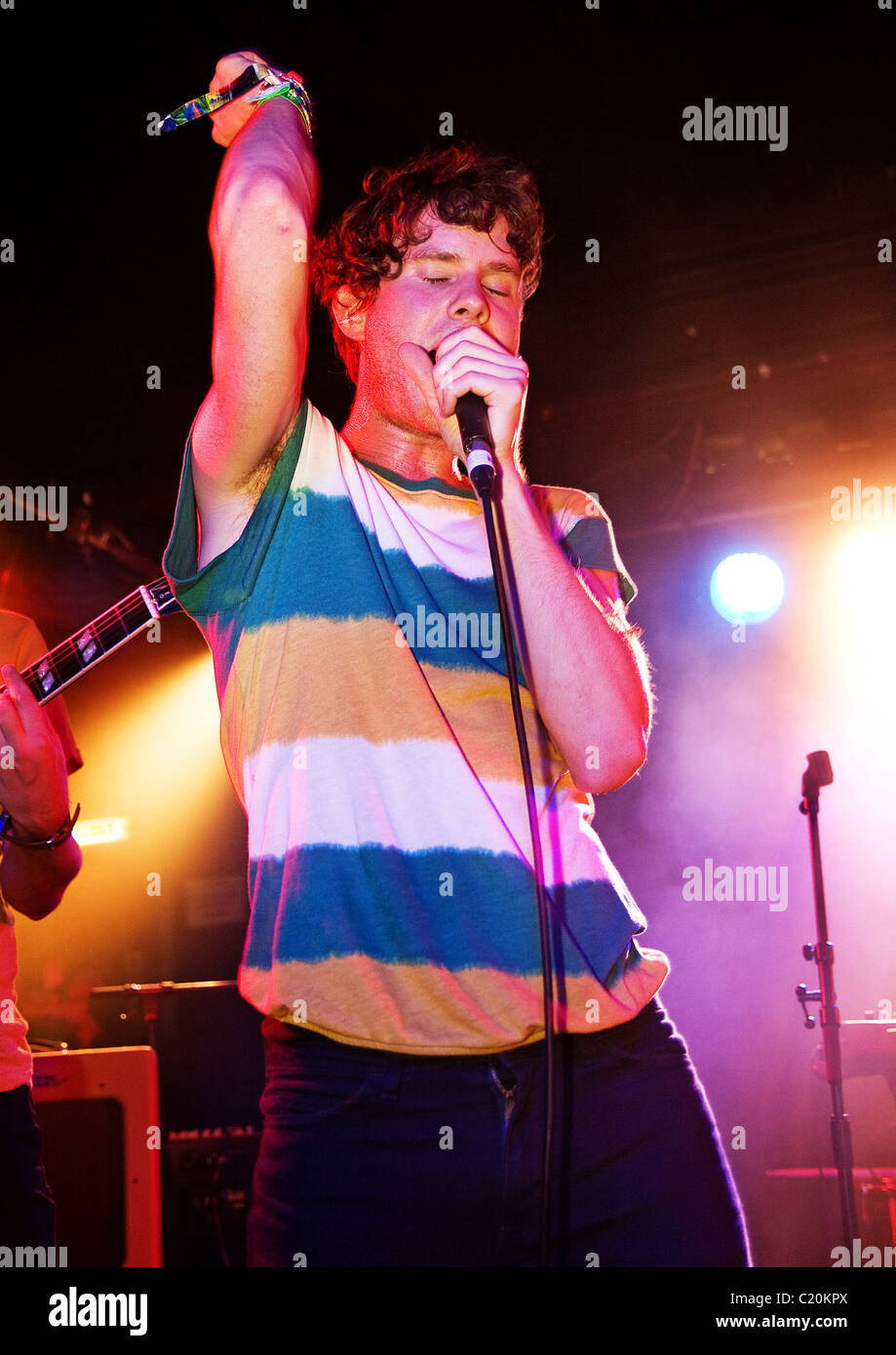 Benjamin Grubin of Hockey performing at Liverpool O2 Academy on their ...