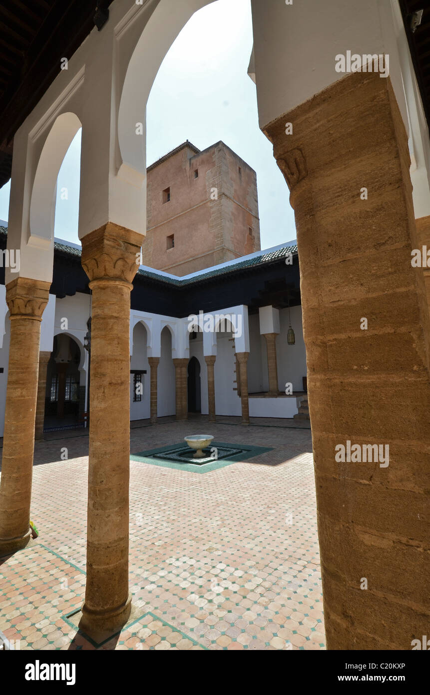 Courtyard of old Royal Palace built by Sultan Ismail Moulay in the ...