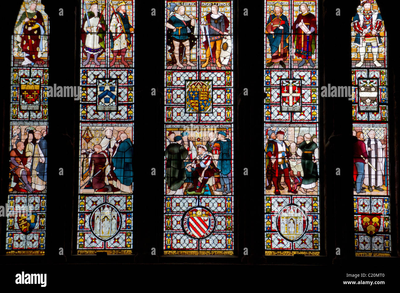 Chester cathedral, Stained Glass, England, March, 2011 Stock Photo - Alamy
