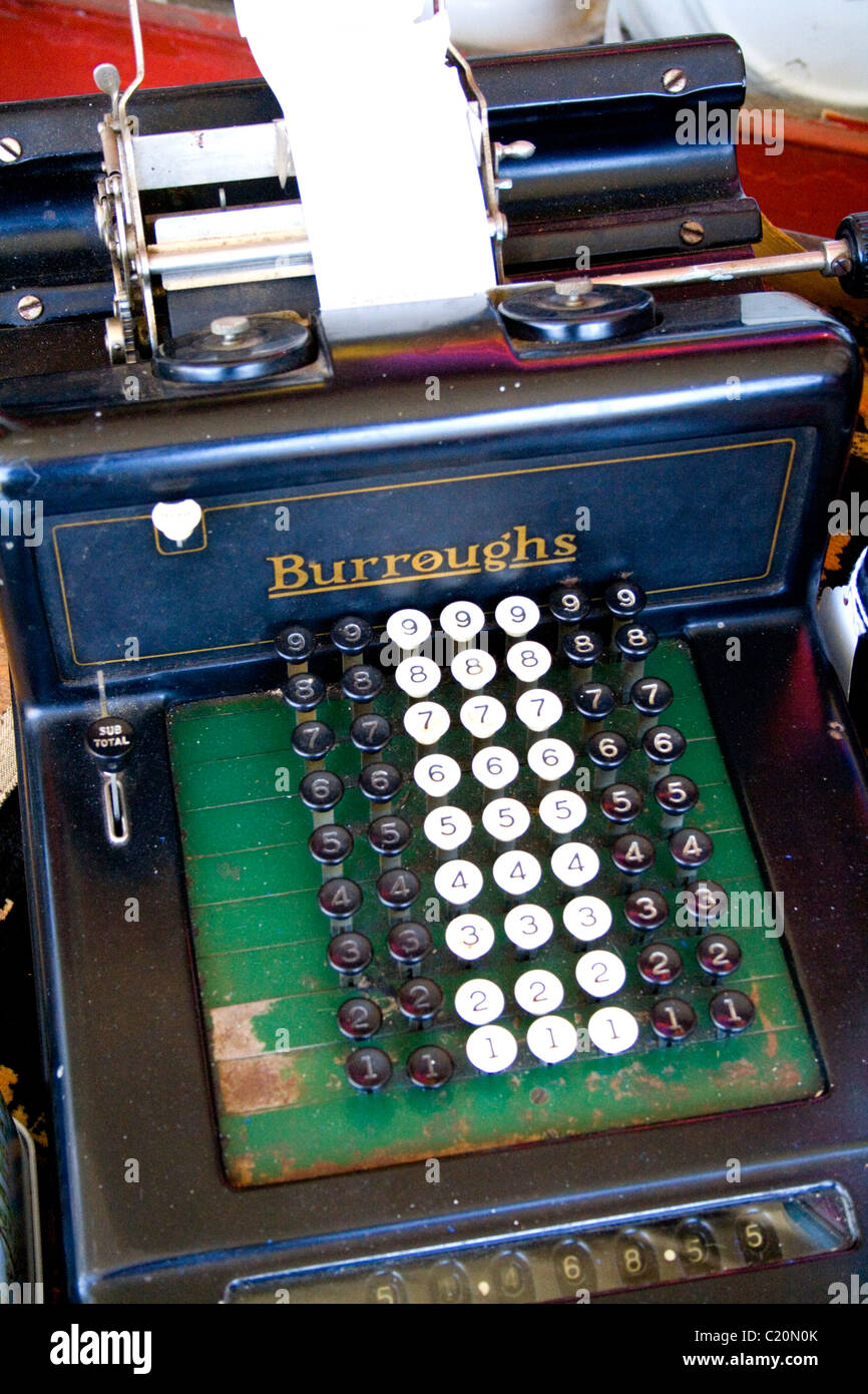 Antique adding machine. Lindstrom Minnesota MN USA Stock Photo - Alamy