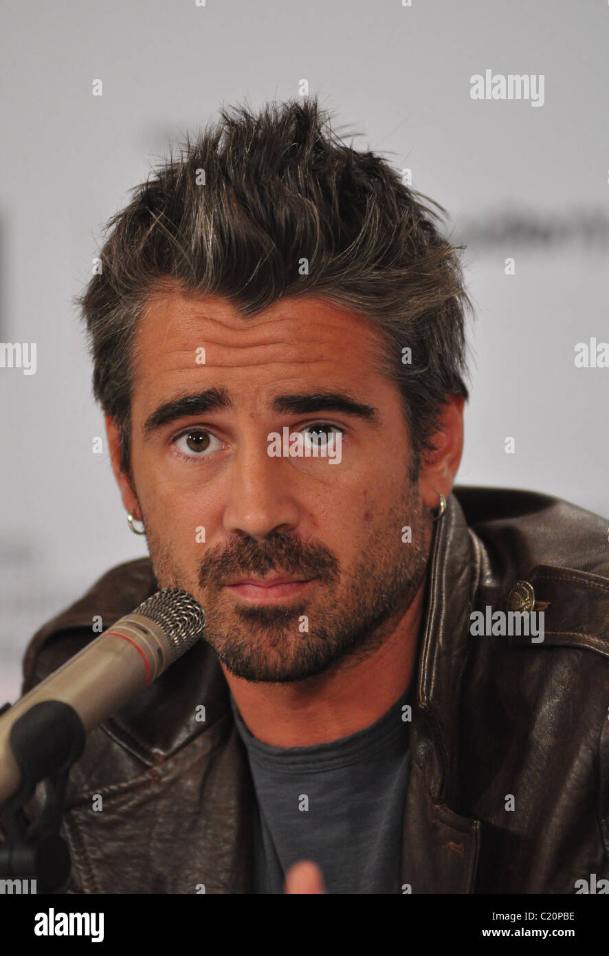 Colin Farrell at a press conference for the film 'Ondine' during the ...