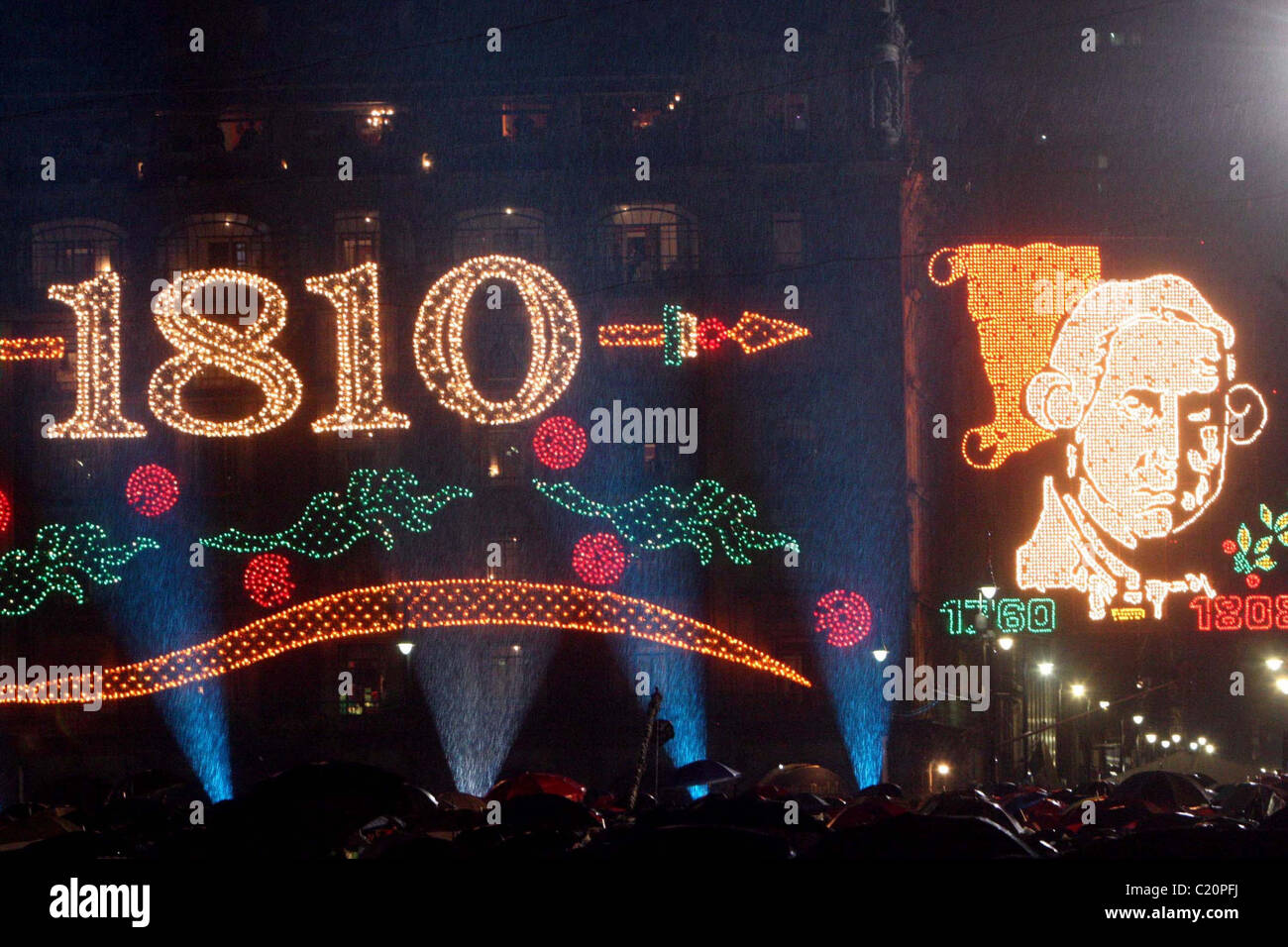 Independence of Mexico Mexican President Felipe Calderon and family at ...