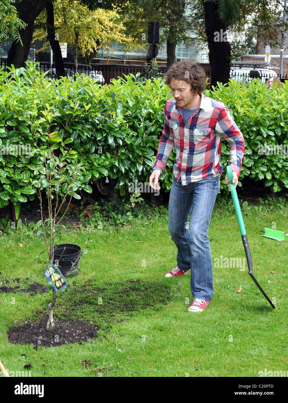 Damien Rice and friends at a tree planting ceremony in Dartmouth Square ...