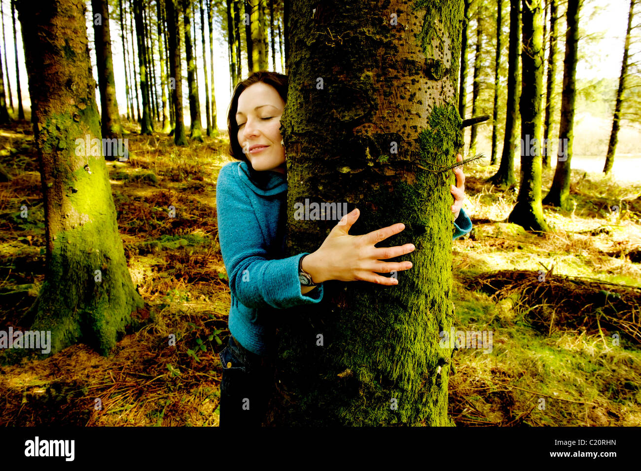 Tree hugging hippy hi-res stock photography and images - Alamy