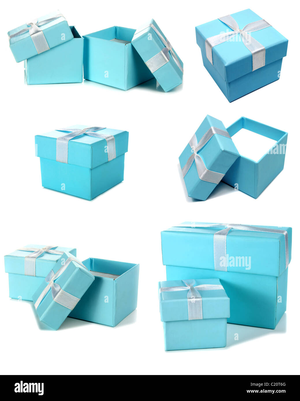 blue box isolated on white background Stock Photo - Alamy