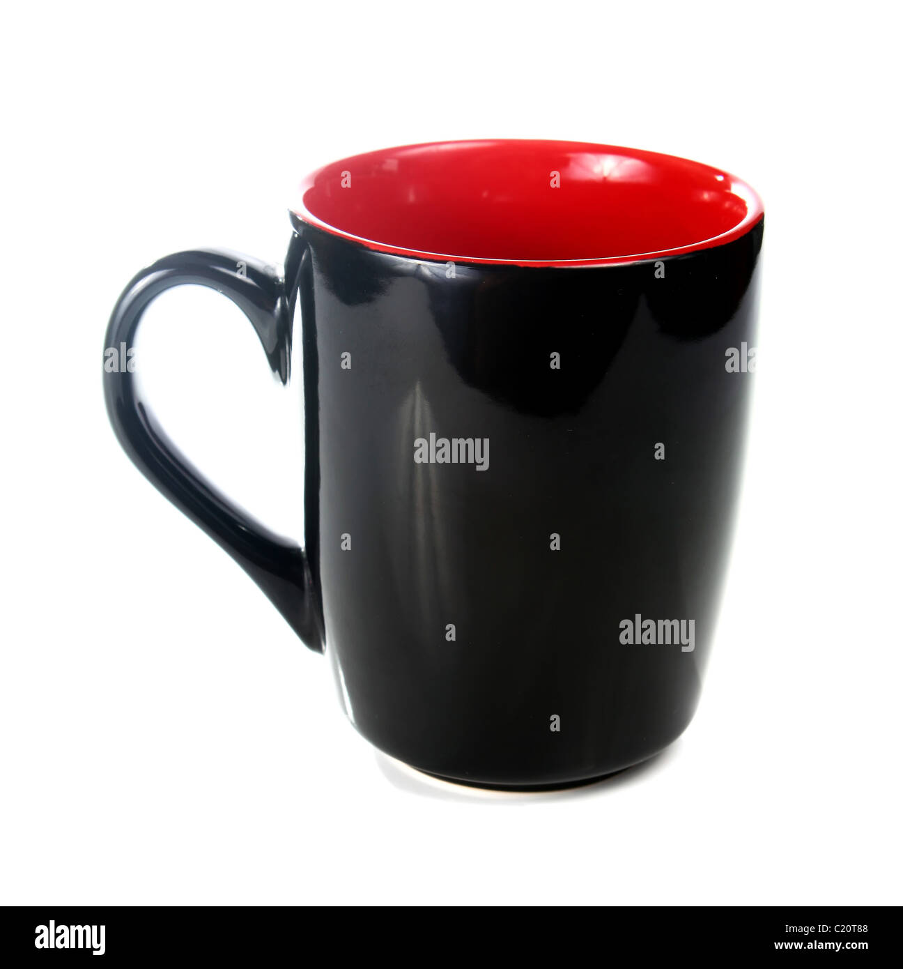 black cup isolated on white background Stock Photo - Alamy