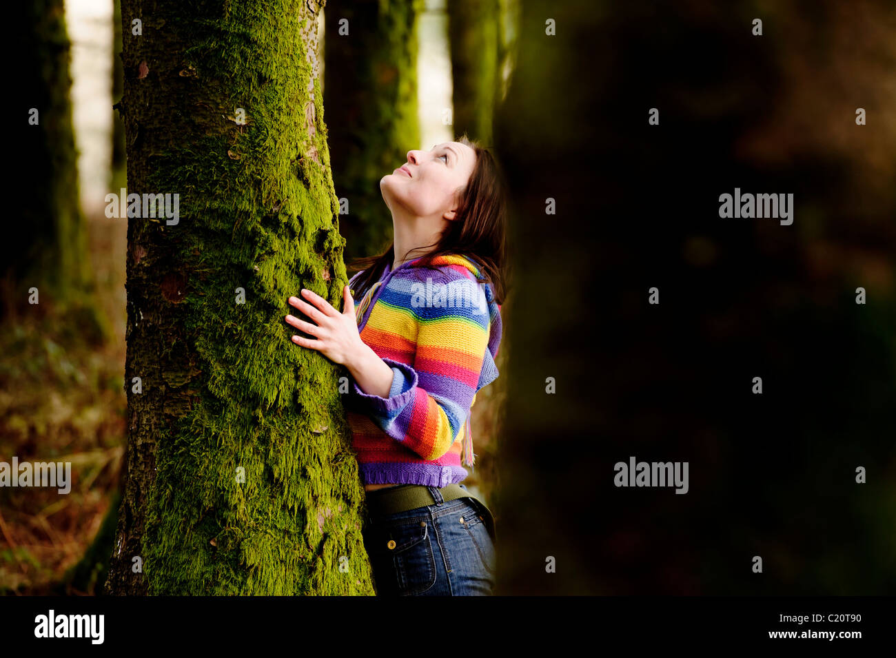 Tree hugging hippy hi-res stock photography and images - Alamy