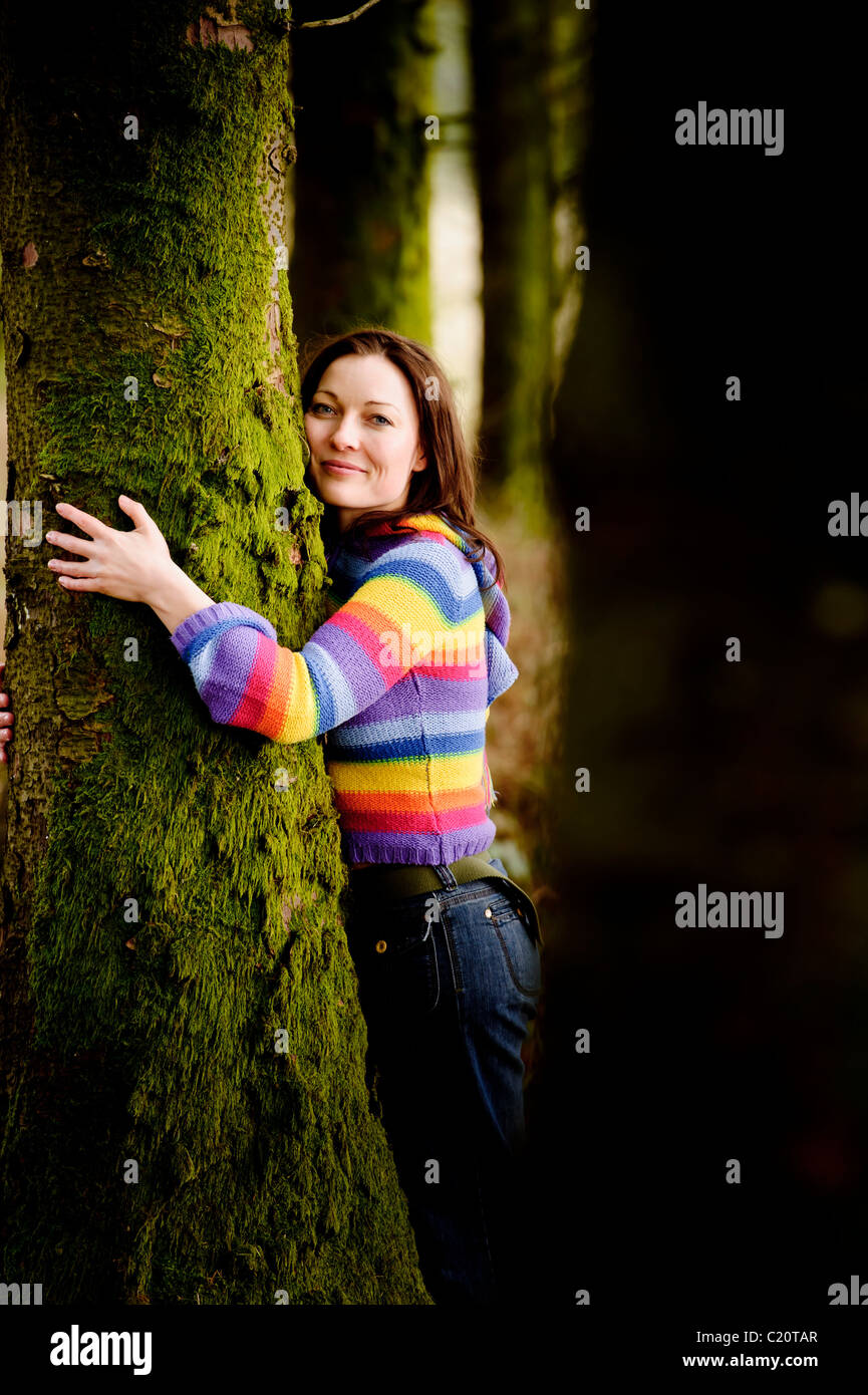 Tree hugging hippy hi-res stock photography and images - Alamy