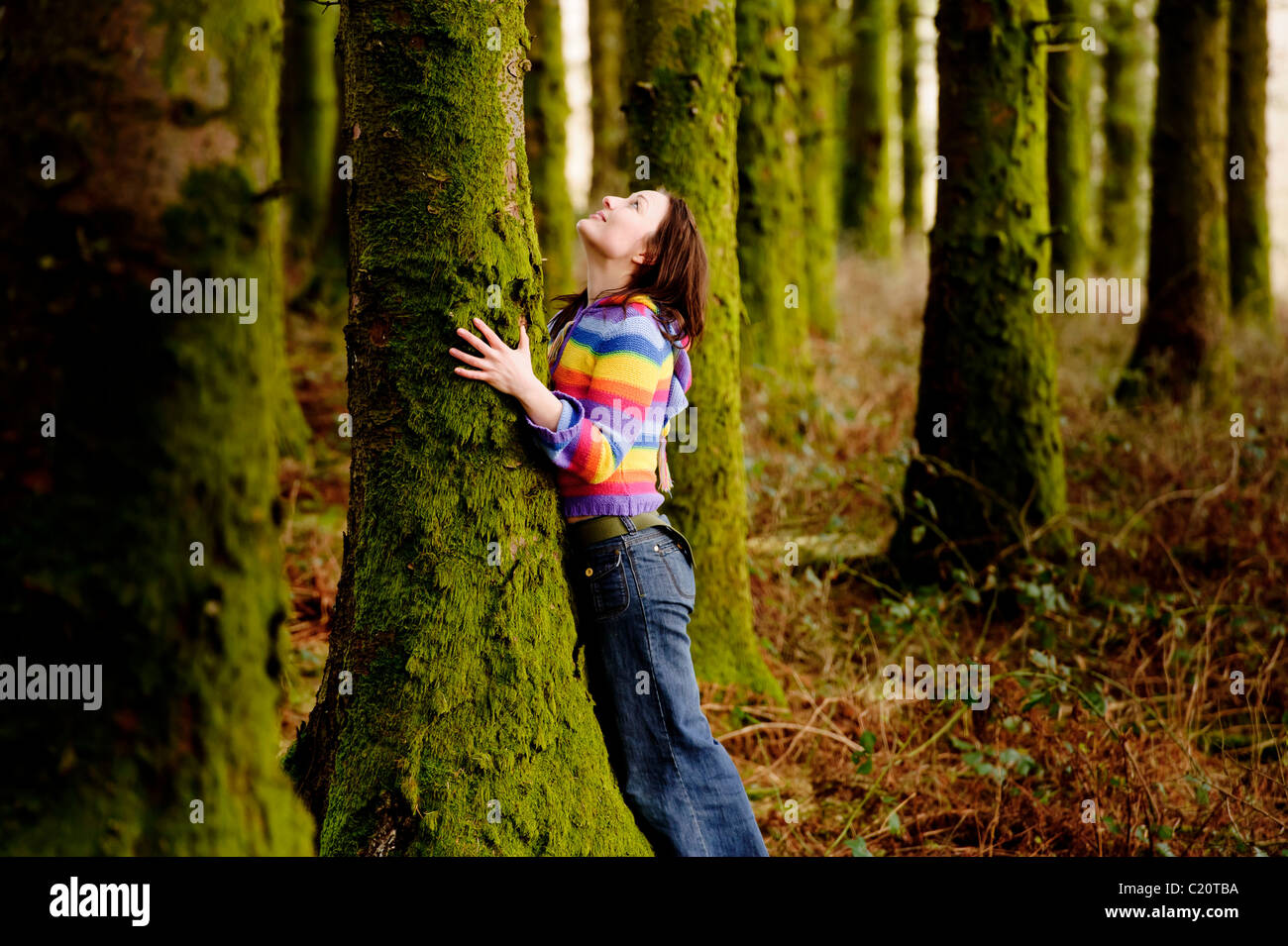 Tree hugging hippy hi-res stock photography and images - Alamy