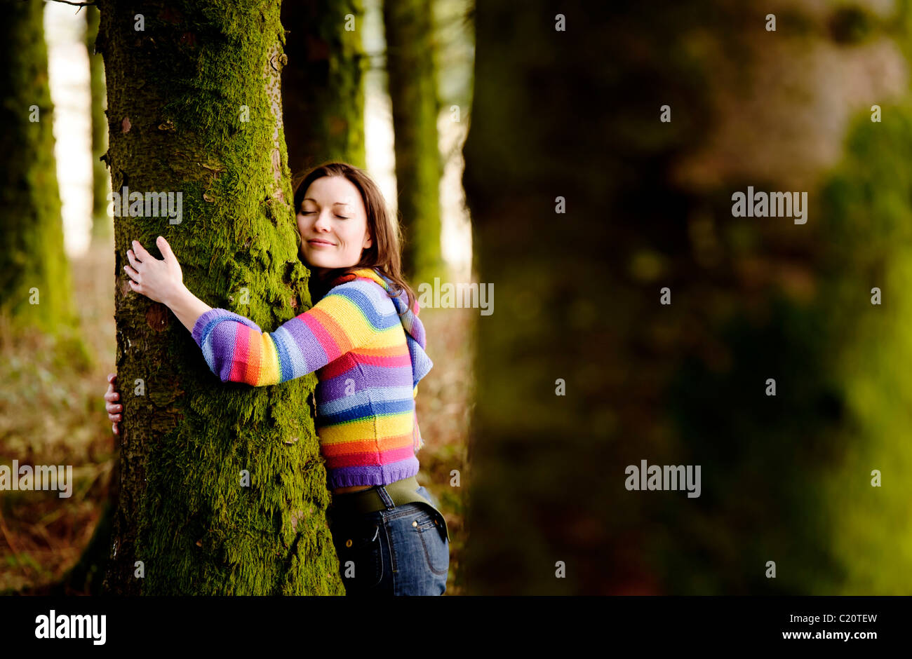Tree hugging hippy hi-res stock photography and images - Alamy