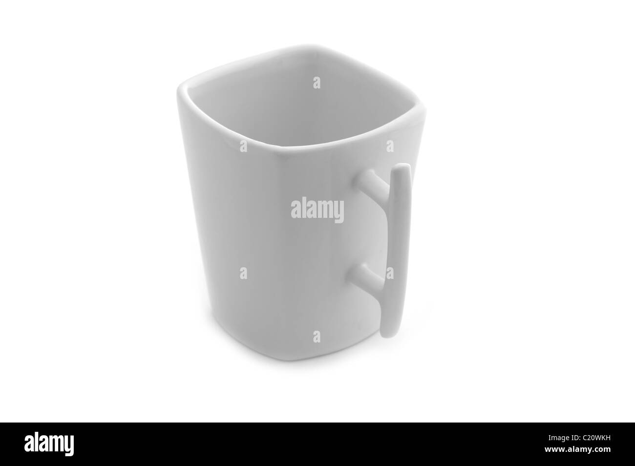 object on white - white cup close up Stock Photo - Alamy