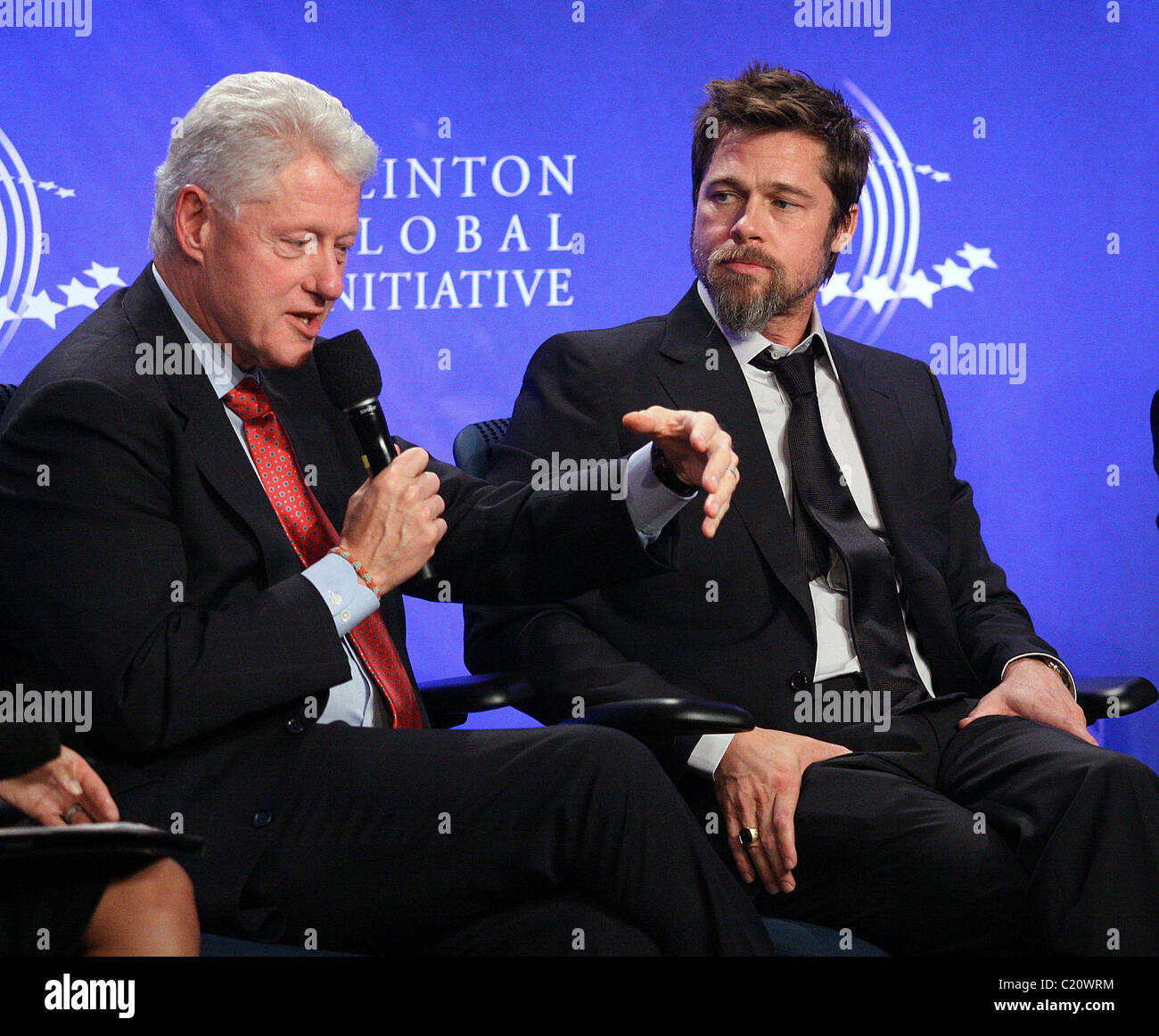 Bill Clinton and Brad Pitt The Fifth Annual Meeting of the Clinton ...