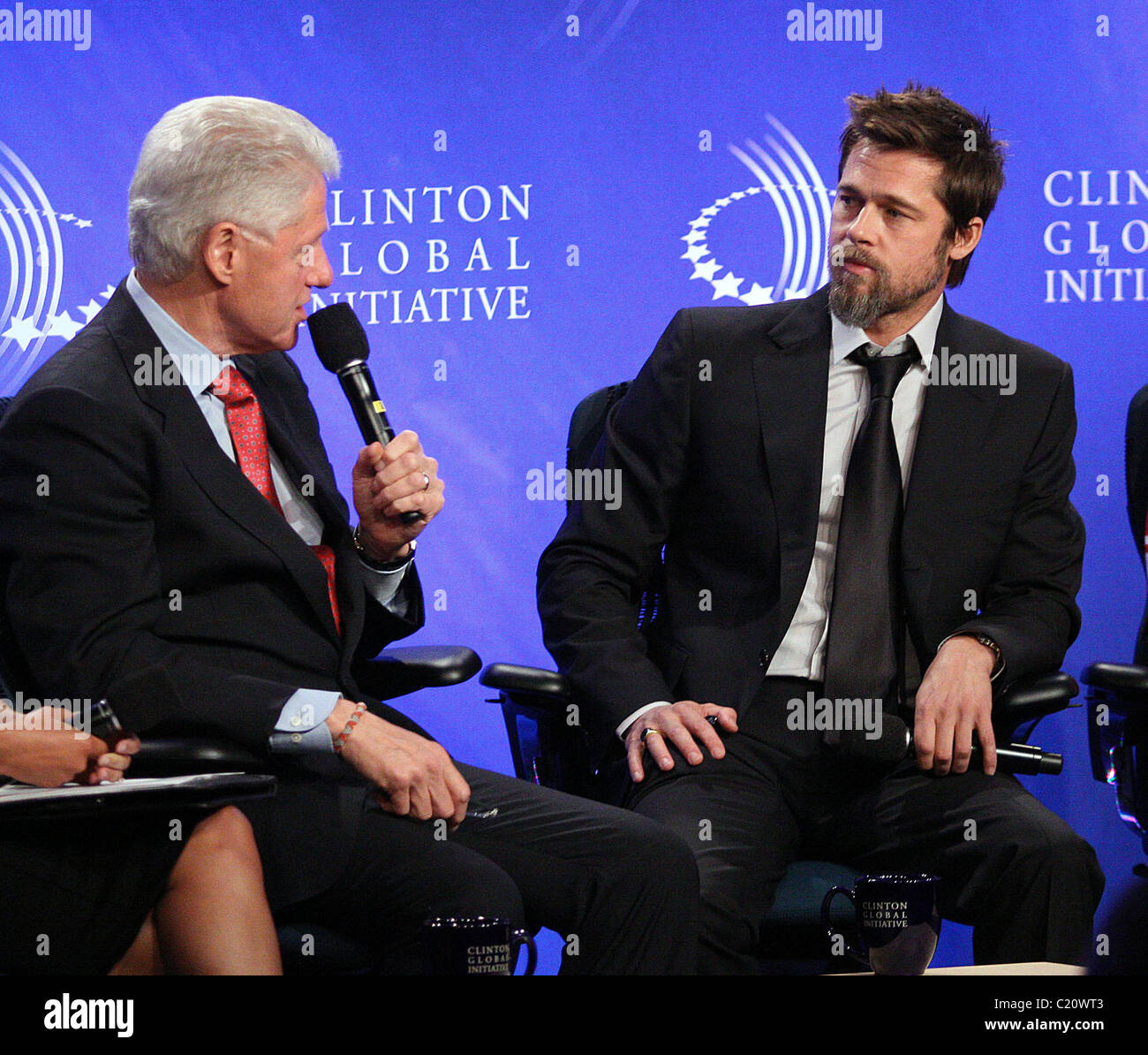 Bill Clinton and Brad Pitt The Fifth Annual Meeting of the Clinton ...
