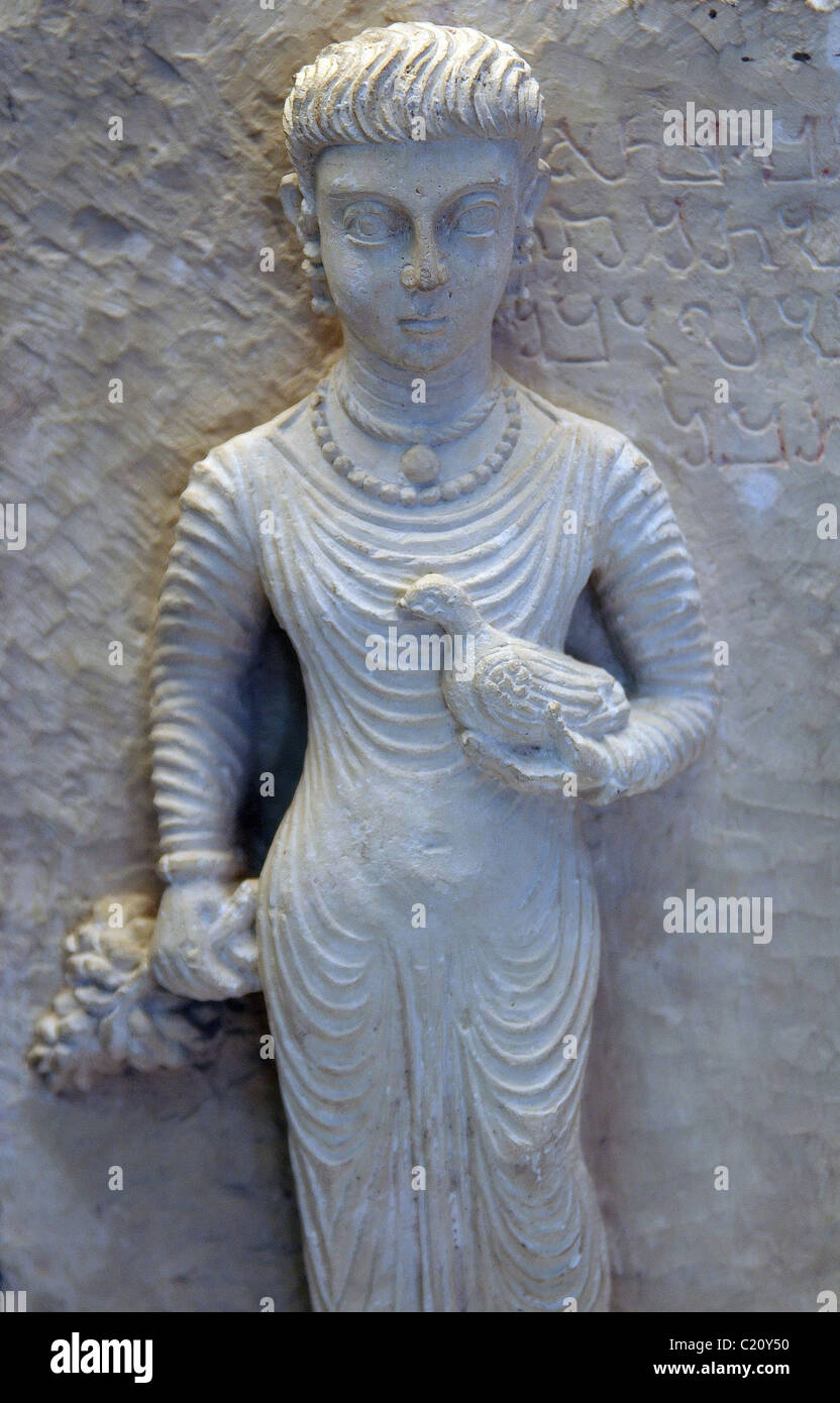 Palmyrene funerary portrait in Palmyra, Syria Stock Photo - Alamy