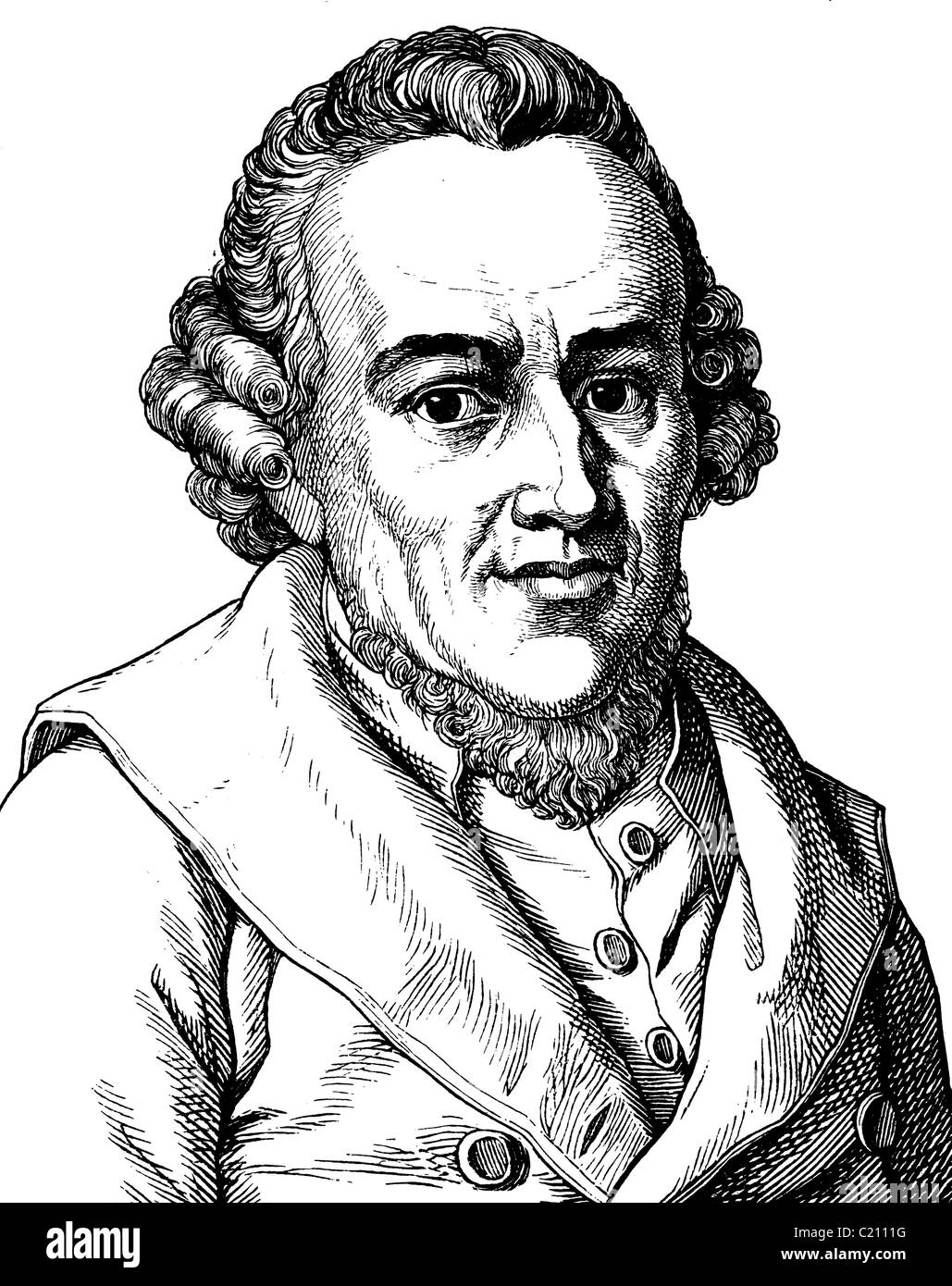 Digital improved image of Moses Mendelssohn, 1729 - 1786, philosopher ...