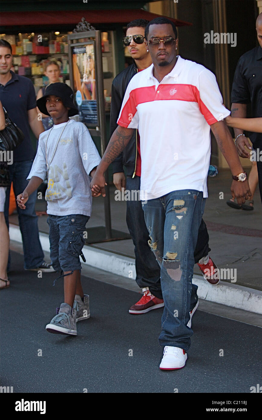 Sean Combs AKA Sean 'Diddy' Combs and his son Christian leave the ...