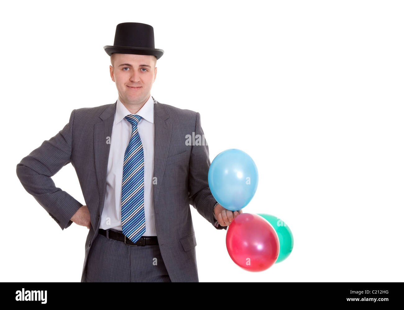 young businessman isolated on white background Stock Photo - Alamy