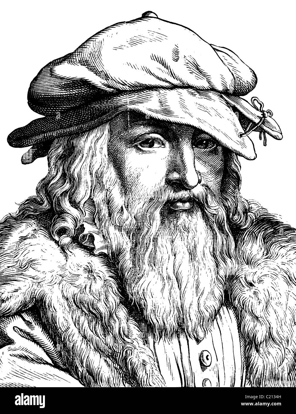 Digital improved image of Georg Rollenhagen, 1542 - 1609, portrait ...