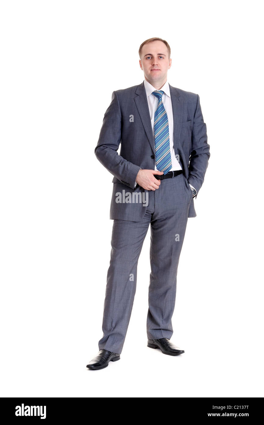 young businessman isolated on white background Stock Photo - Alamy