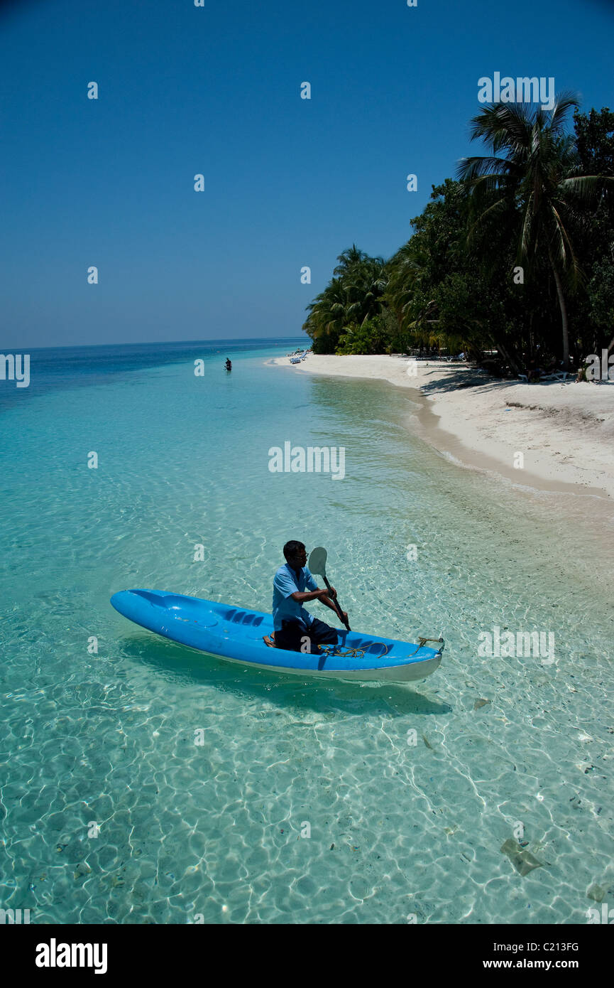 Commute to work in the Maldives Stock Photo - Alamy