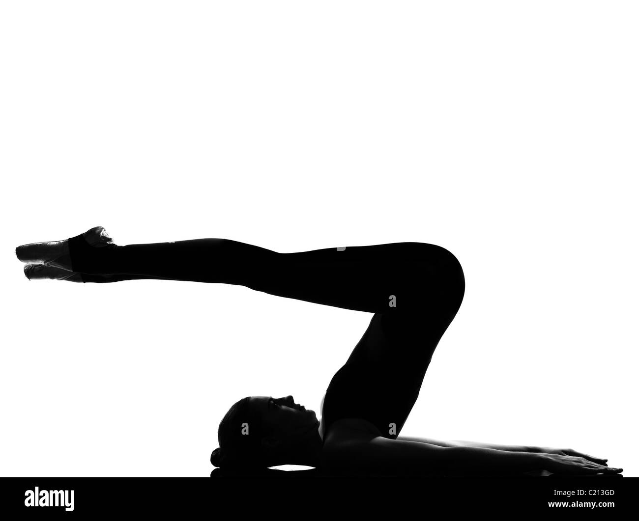 Halasana pose Black and White Stock Photos & Images - Alamy