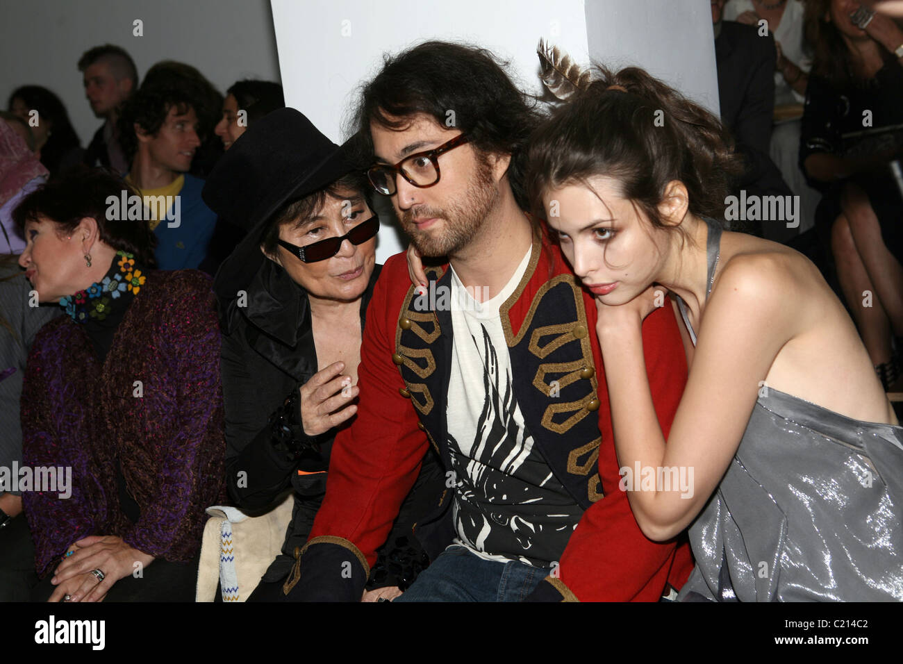 Yoko Ono, Sean Lennon and Caroline Kemp Muhl Mercedes-Benz IMG New York ...
