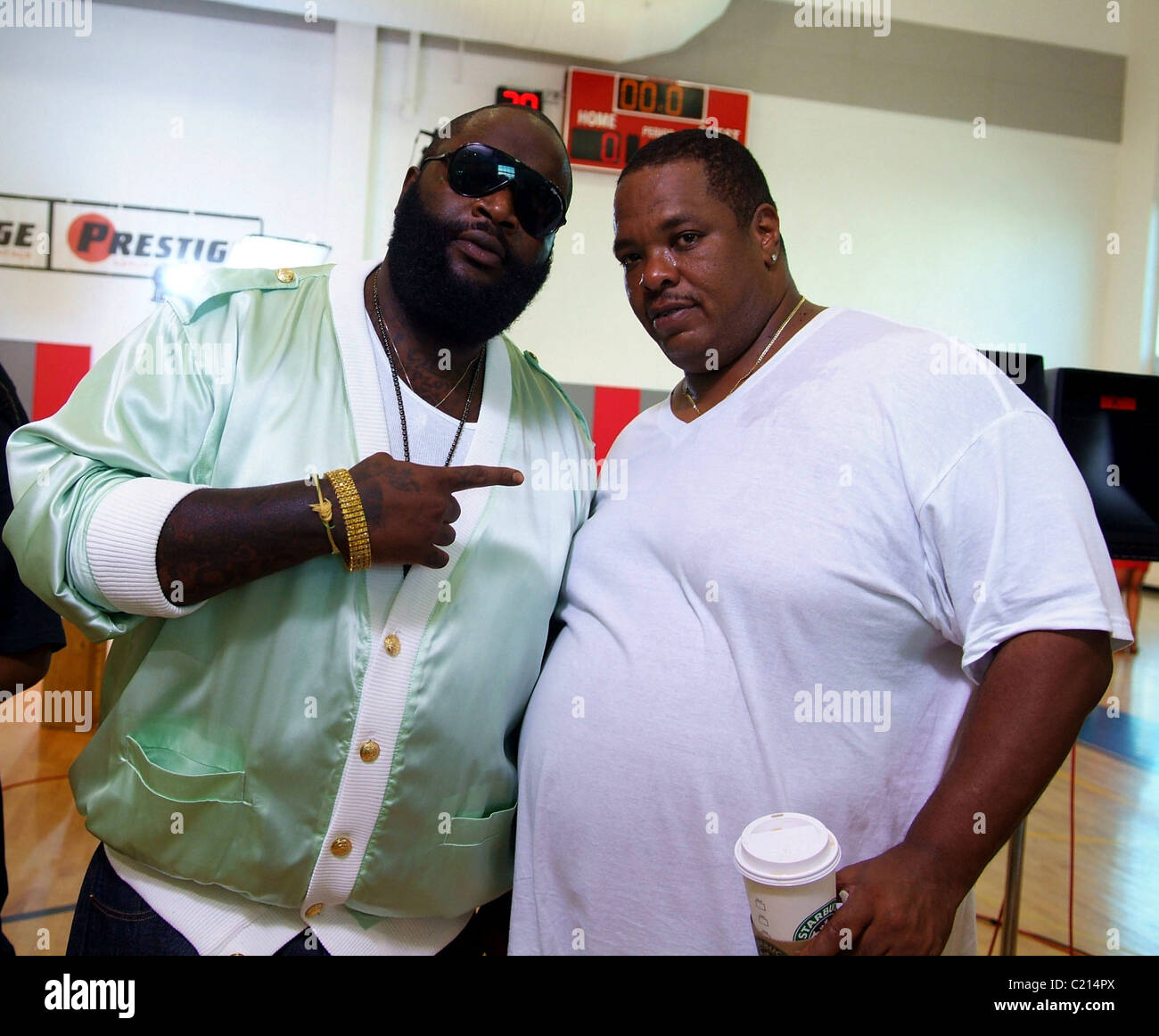 Rick Ross and Director Lance Rivera on the set of the new movie ...