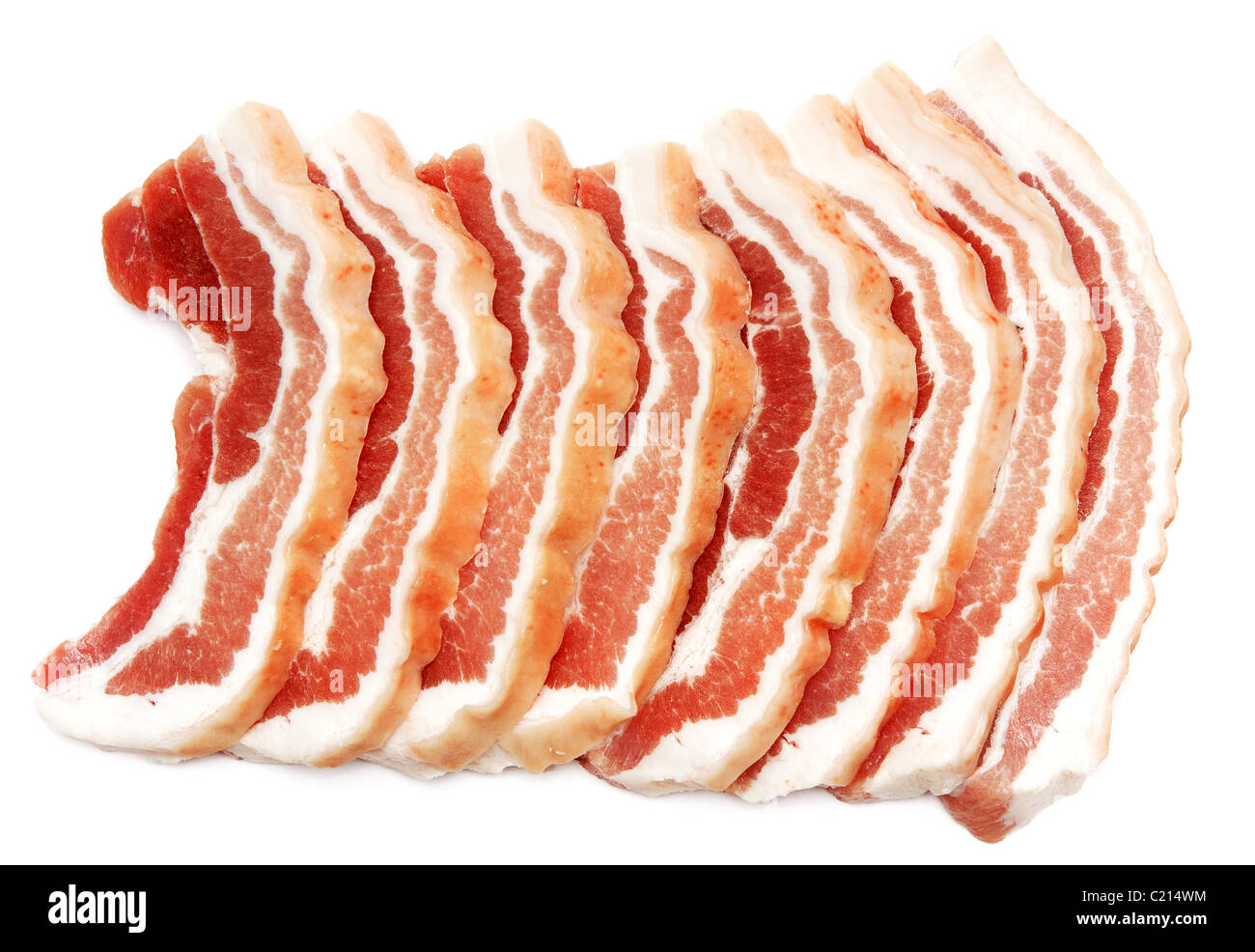 Chunks of raw meat on a white background Stock Photo - Alamy