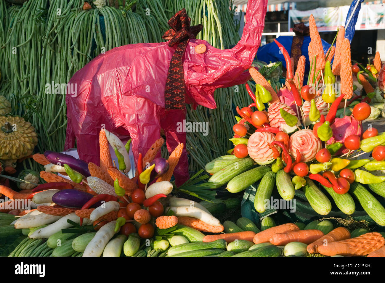 Edible float for elephants at the annual Elephant Round-up festival ...