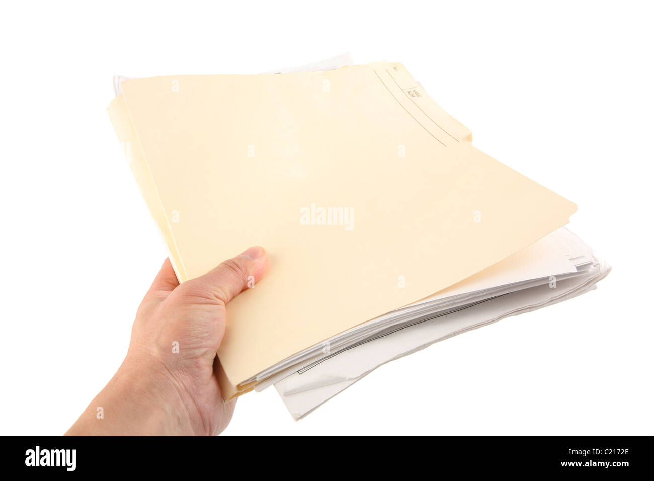 Business, handing a file Cut Out Stock Images & Pictures - Alamy