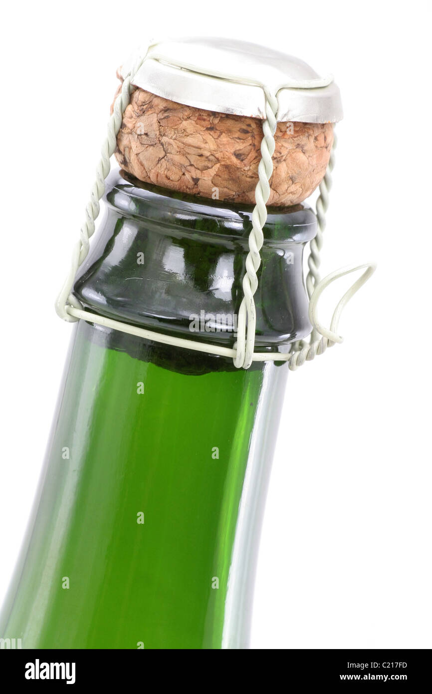 champagne bottle with white background close up shot Stock Photo - Alamy