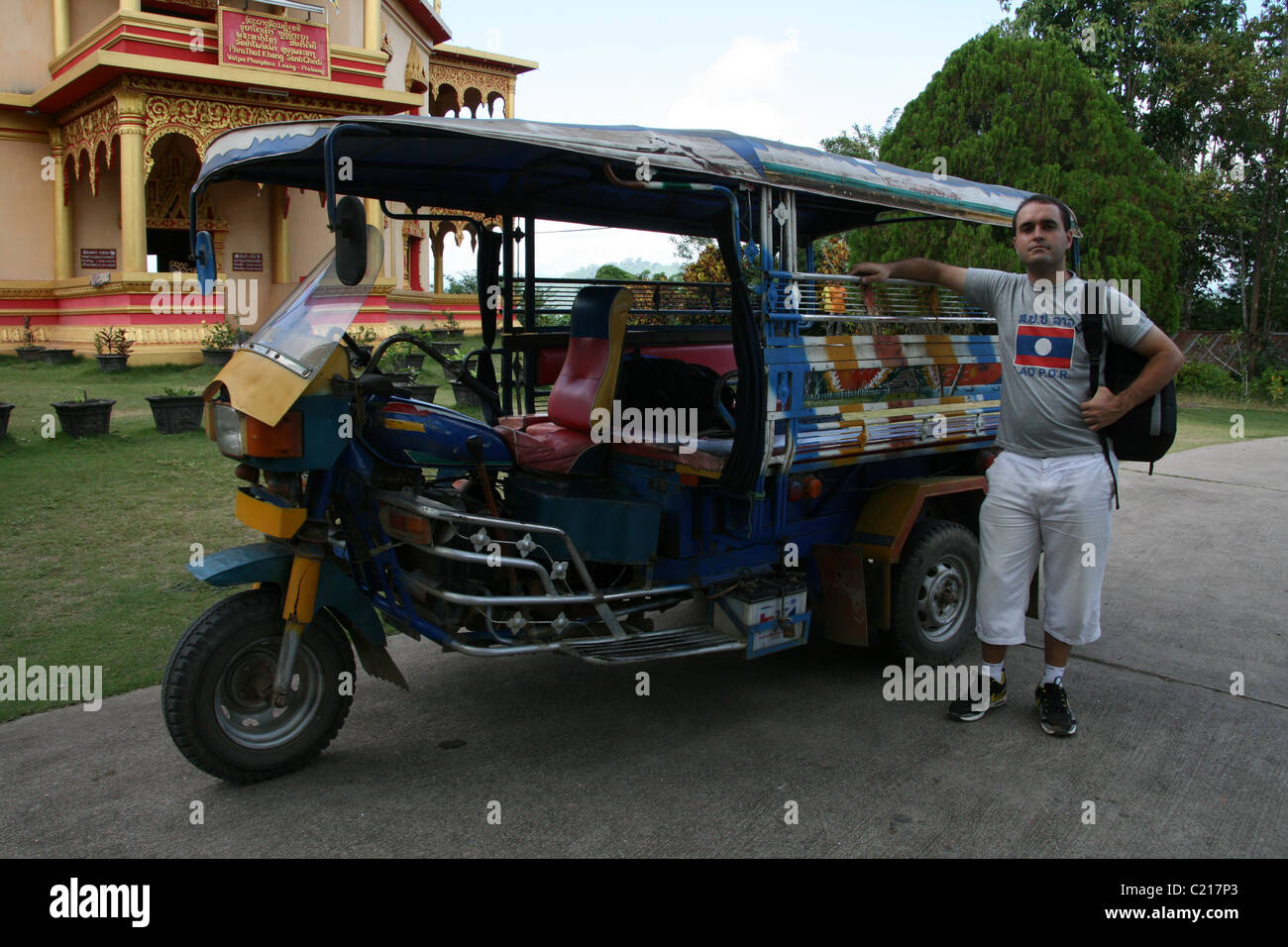 A typical jumbo (tuk-tuk) in Luang Prabang in Laos Asia Stock Photo - Alamy