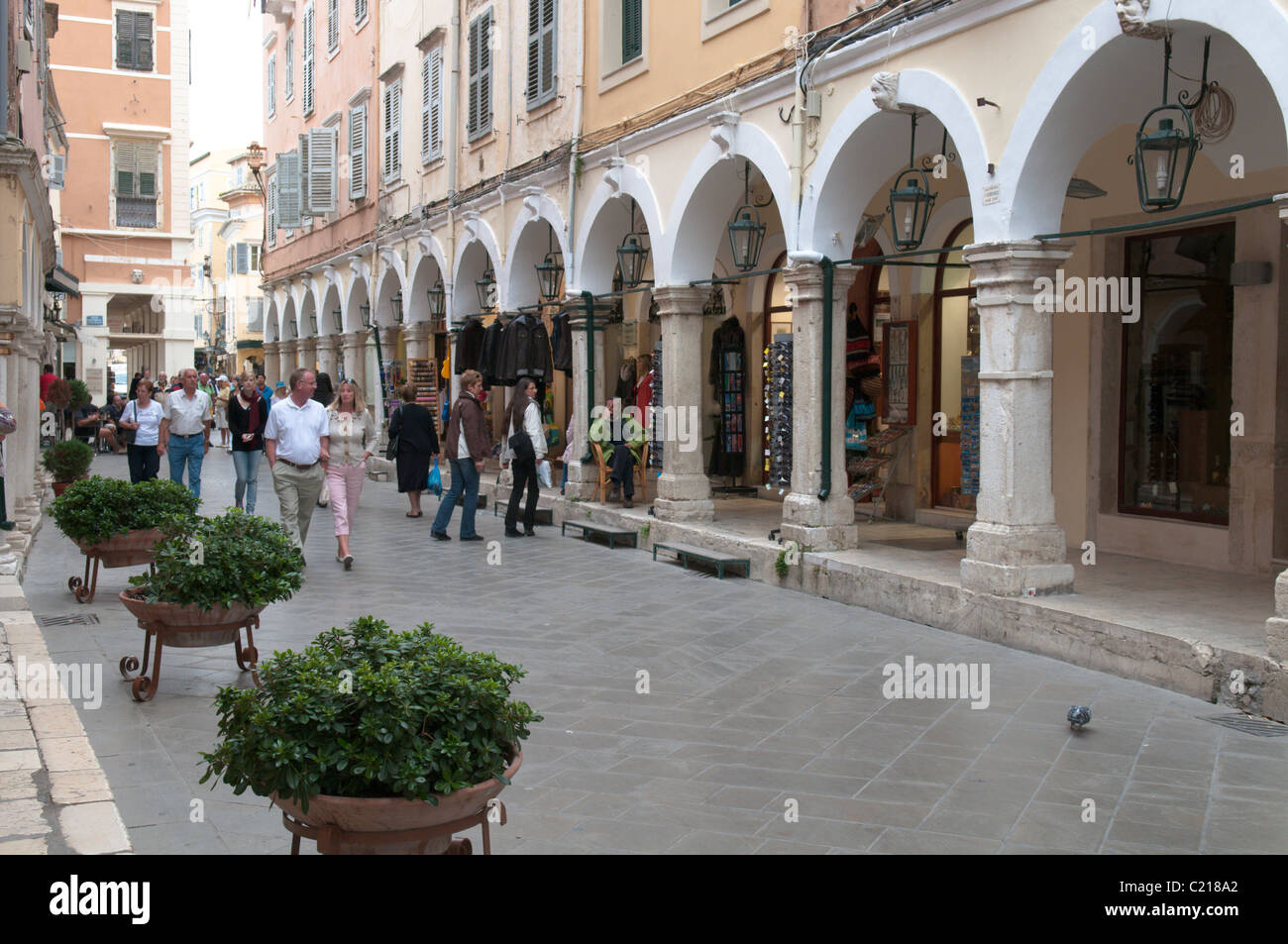 Corfu, Greece. October. In the streets of Corfu Town Stock Photo - Alamy