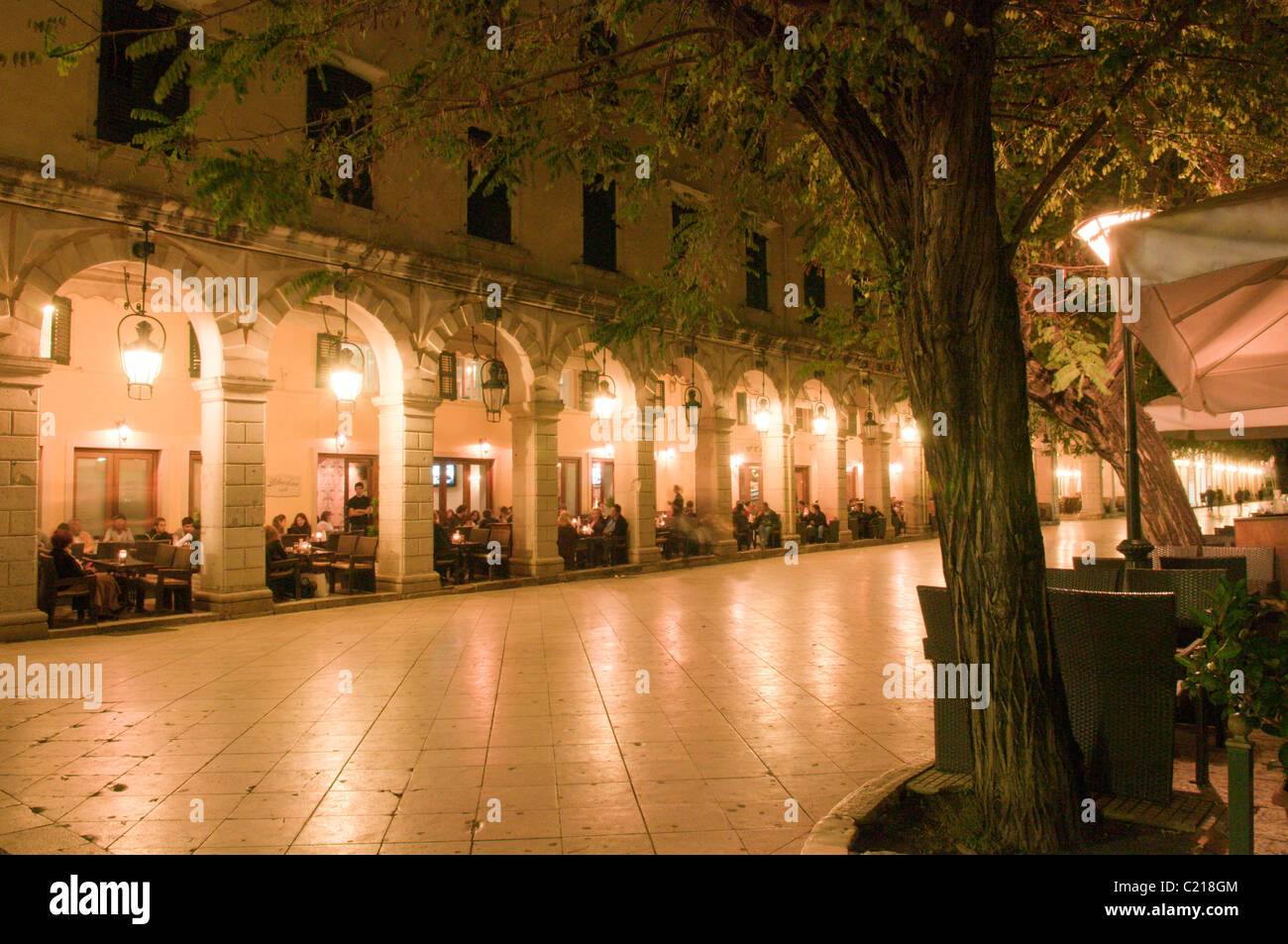 Corfu, Greece. October. The Liston Archade, French architecture in ...