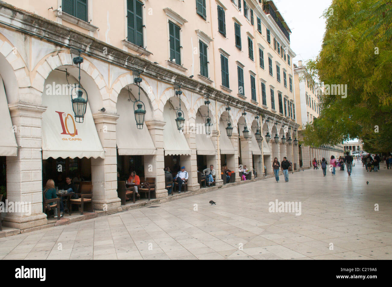 Corfu, Greece. October. The Liston Archade, French architecture in ...