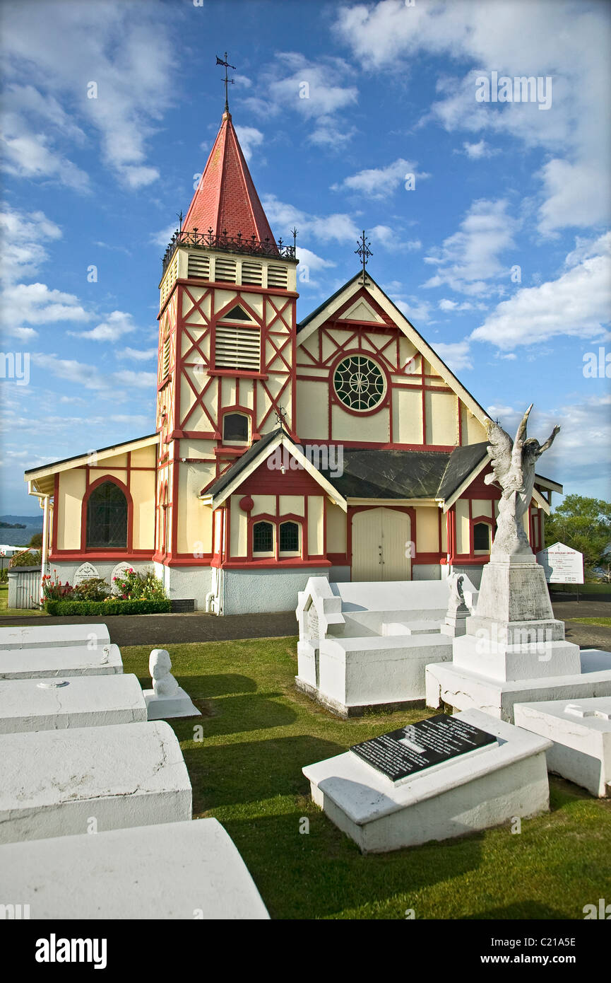 church in Roturoa New Zealand Stock Photo - Alamy