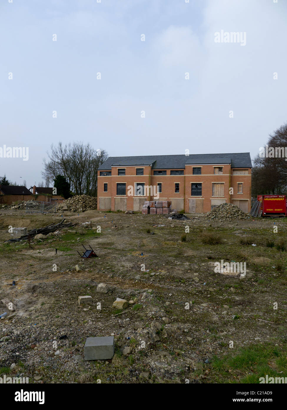 Abandoned building site, Bury, Lancashire Stock Photo - Alamy