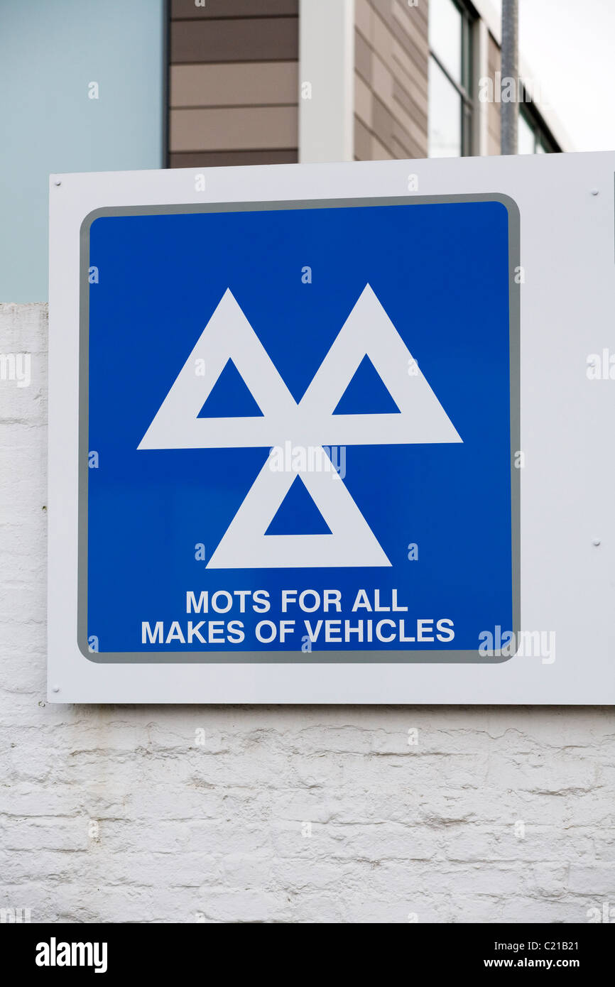 MOT / MOTs sign / logo at a garage which is also a Ministry of ...