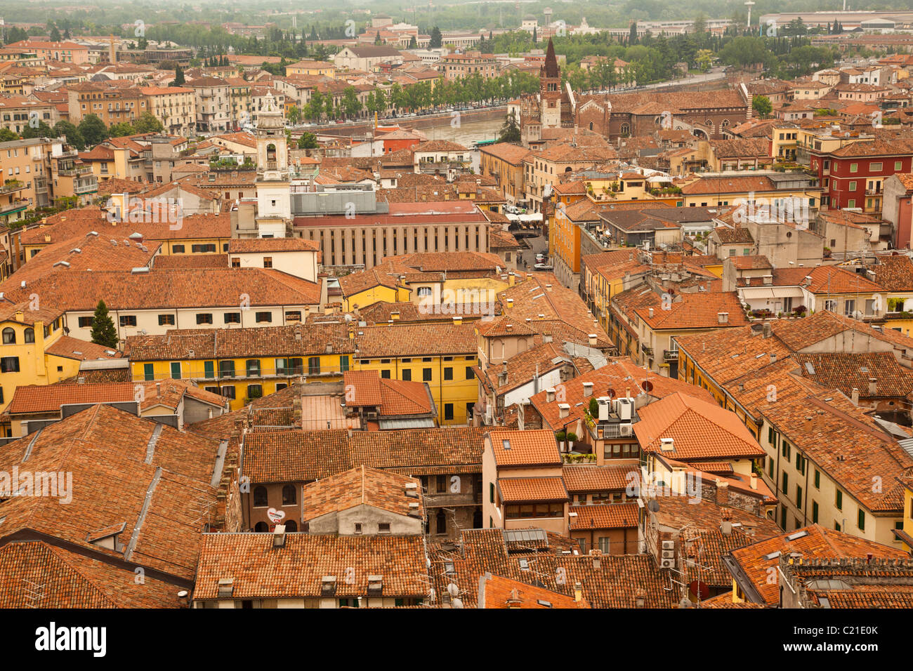 The rooftops of Verona Italy Stock Photo - Alamy