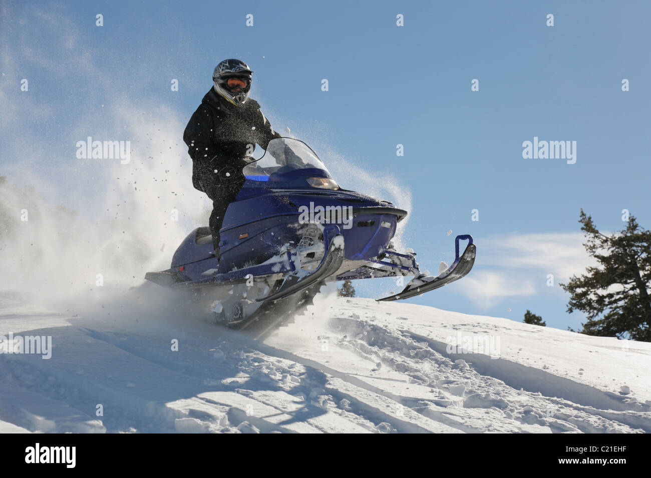 Snowmobile jumping extreme snowmobiling hi-res stock photography and ...