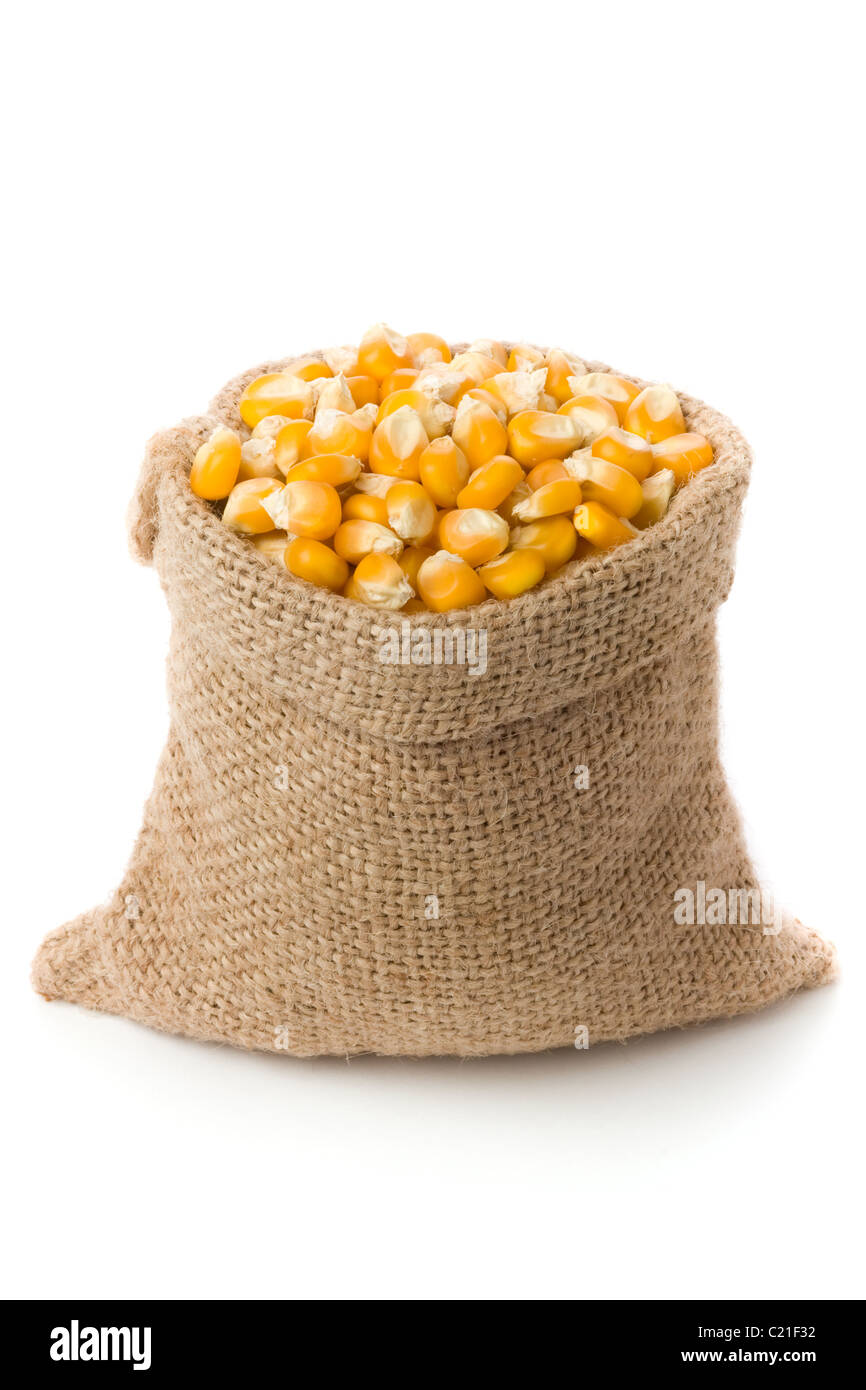 Sack of maize Cut Out Stock Images & Pictures - Alamy