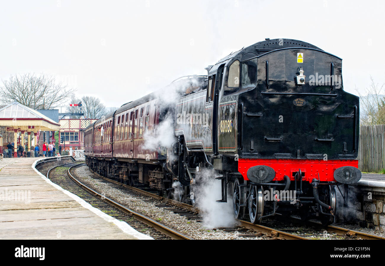 Princess Royal Class Steam Locomotive Trust 80080 in Ramsbottom Station ...