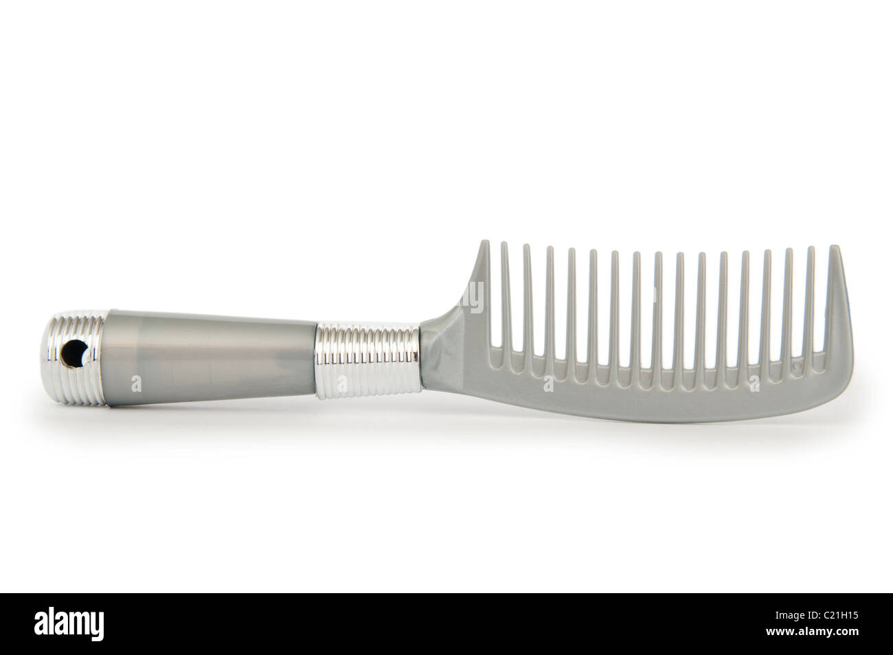 Grey comb isolated on the white background Stock Photo - Alamy