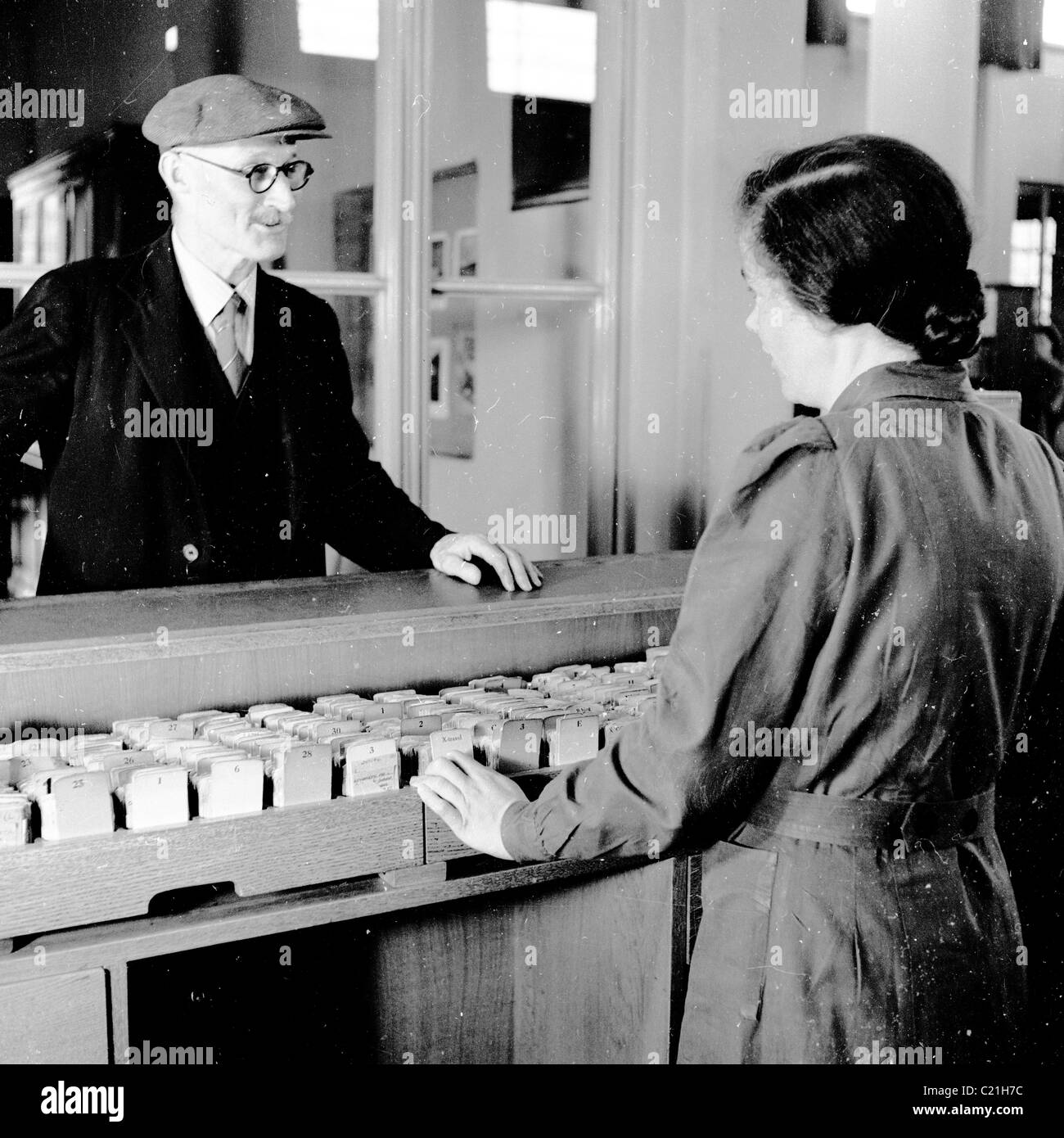 Male librarian Black and White Stock Photos & Images - Alamy